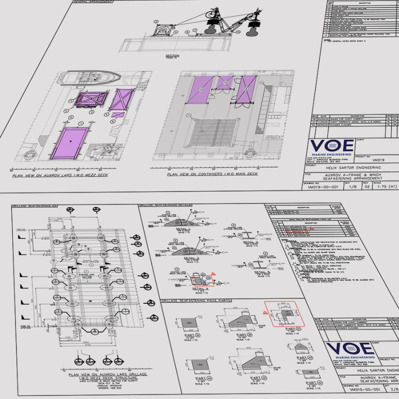 Boulder Grab LARS Seafastening - VOE Marine Projects